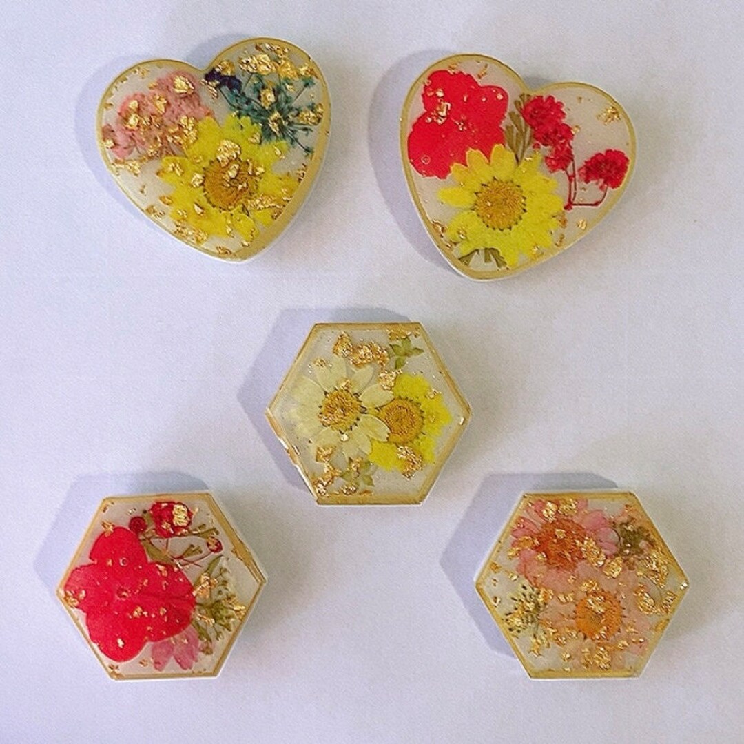 Ready to Ship, Resin Floral Phone Grip Hexagon or Heart Shape - Etsy