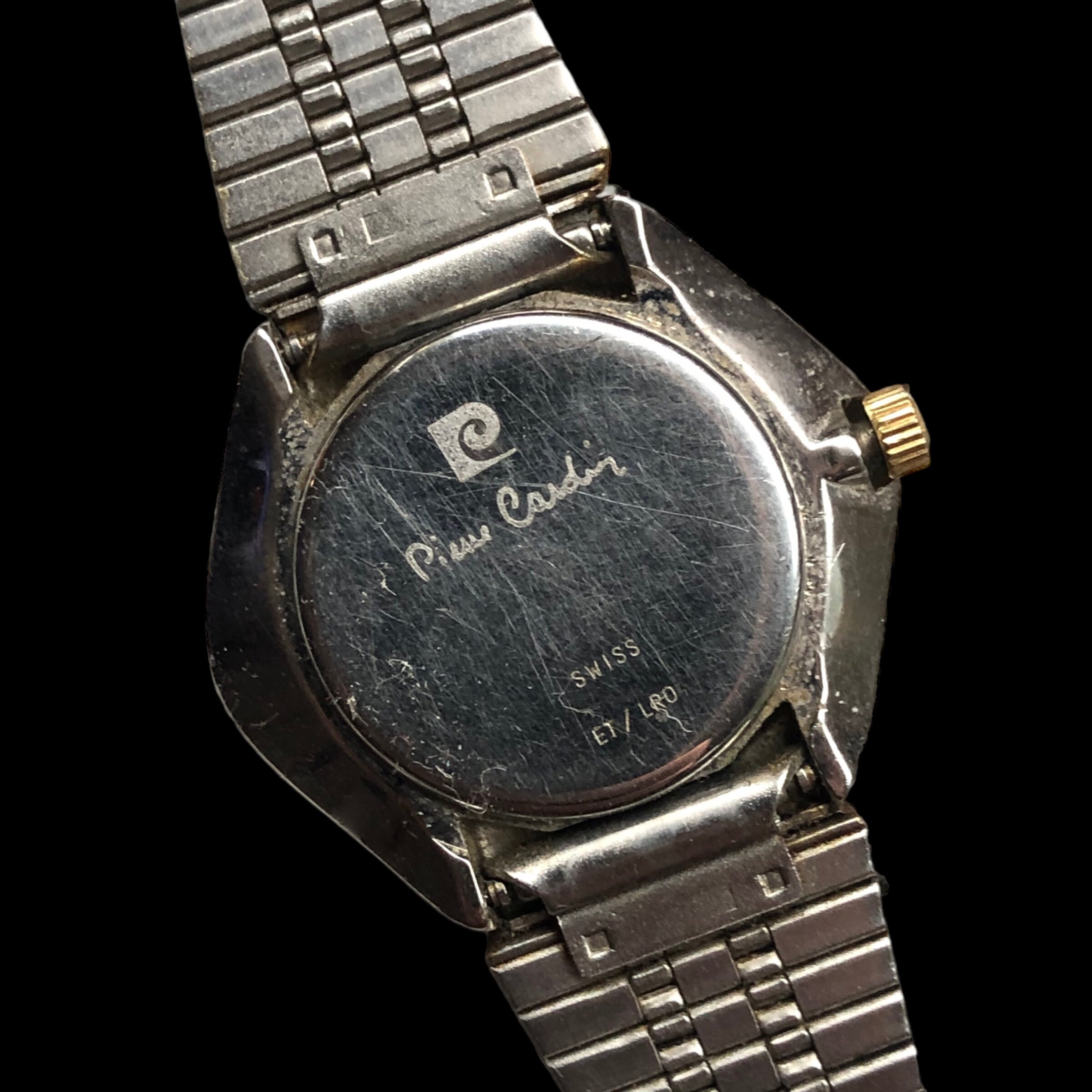 PIERRE CARDIN SWISS Silver Gold Two Tone Chromachron Women's Watch Very ...