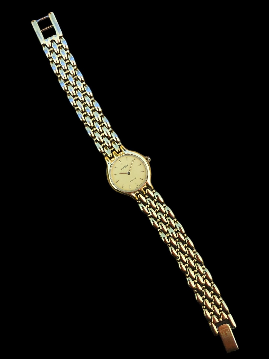 TISSOT Stylist E240 Vintage Women Quartz Wrist Watch Gold Tone - Etsy