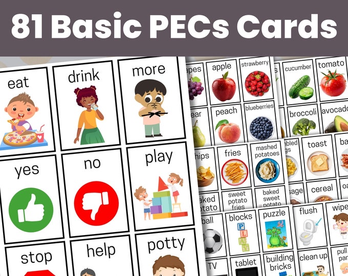 Picture Communication Board Keyring Cards Communication Cards for Non ...