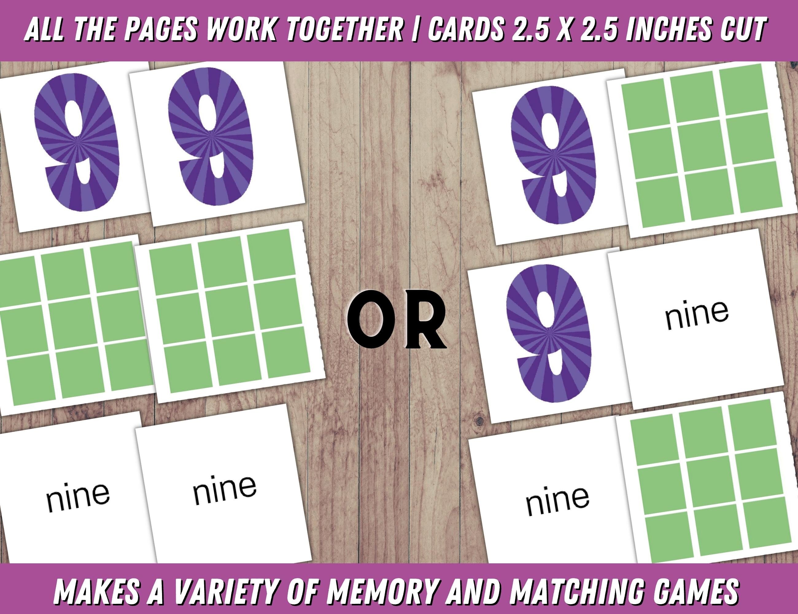 Printable ABC Numbers Flashcards Memory Game Learning - Etsy