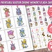 Printable Easter Bunny Gnome ABC Flash Cards, Memory Game, Matching ...