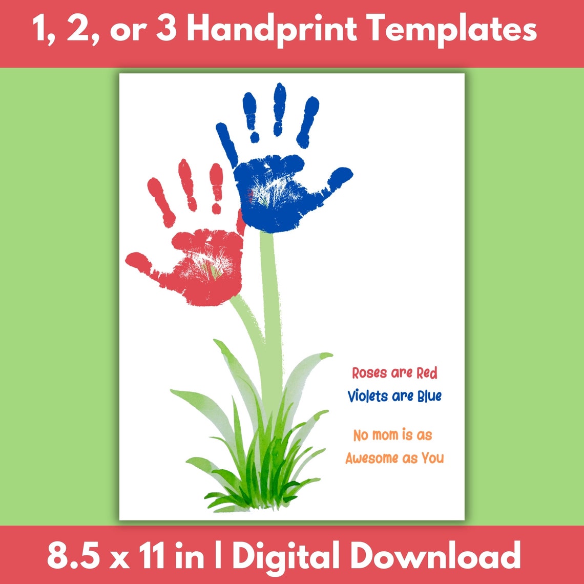 Mothers Day Handprint Flower, Mothers Day Handprint Art, Mothers Day ...