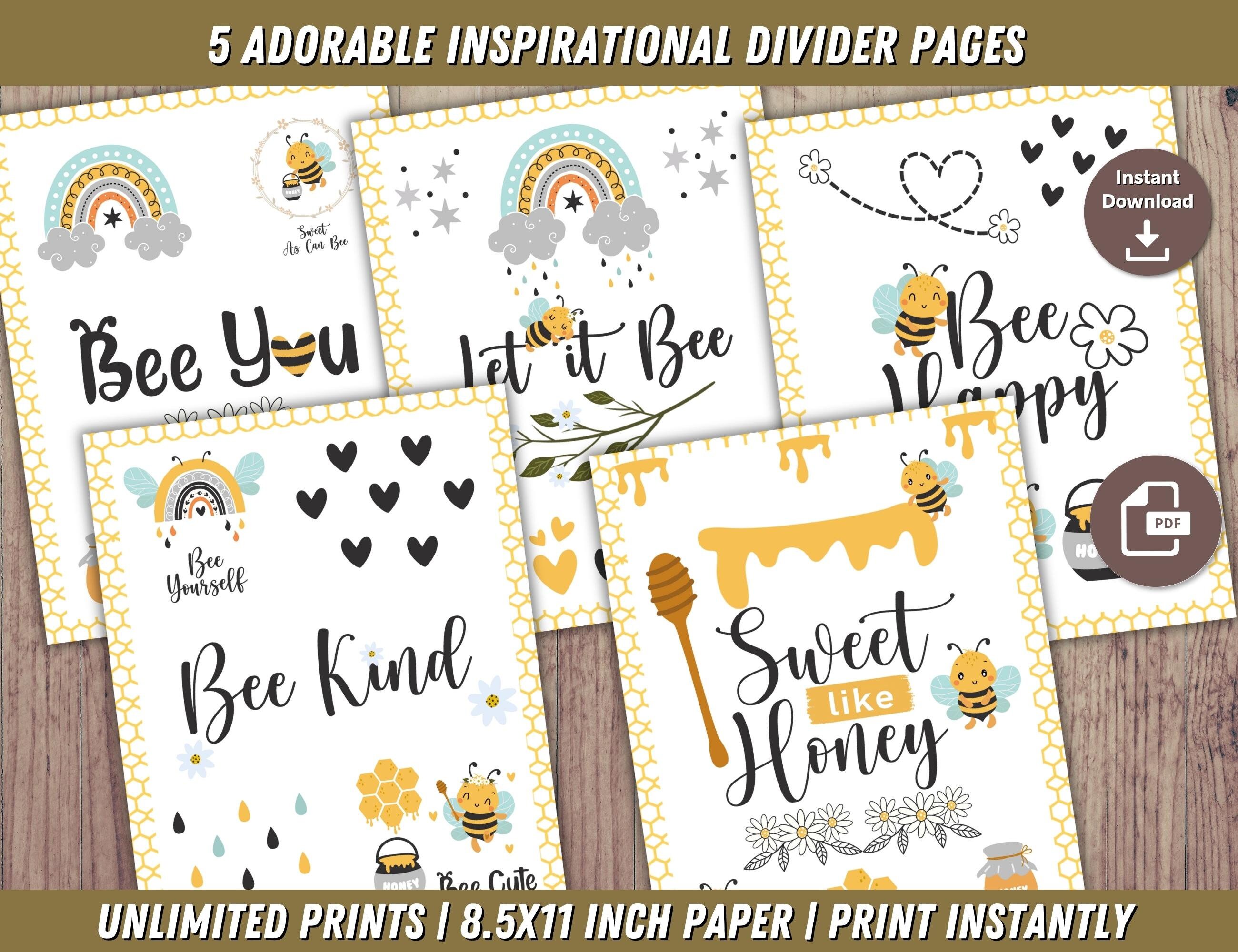 Bee Positive Honeybees Printable Planner, Bee Printable, Daily Habit ...