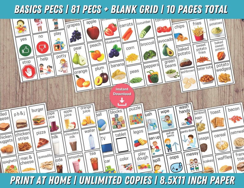 Printable Pecs Communication Cards Autism Communication Etsy