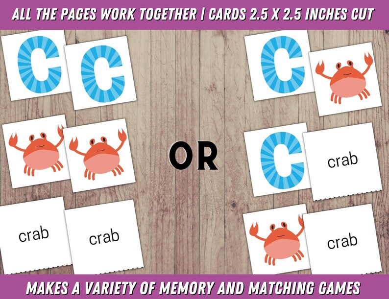 Printable ABC Numbers Flashcards Memory Game, Learning Resources ...