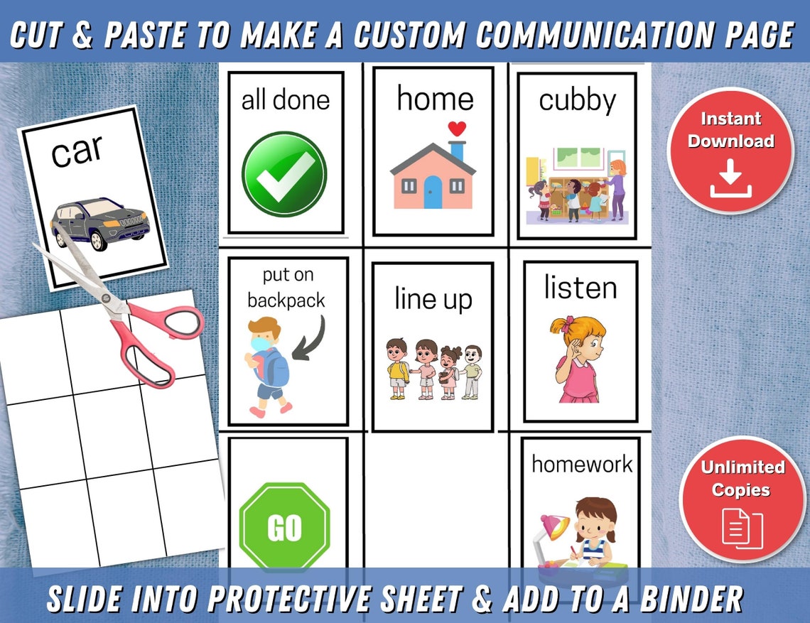 Printable Pecs Communication Cards Autism Communication - Etsy