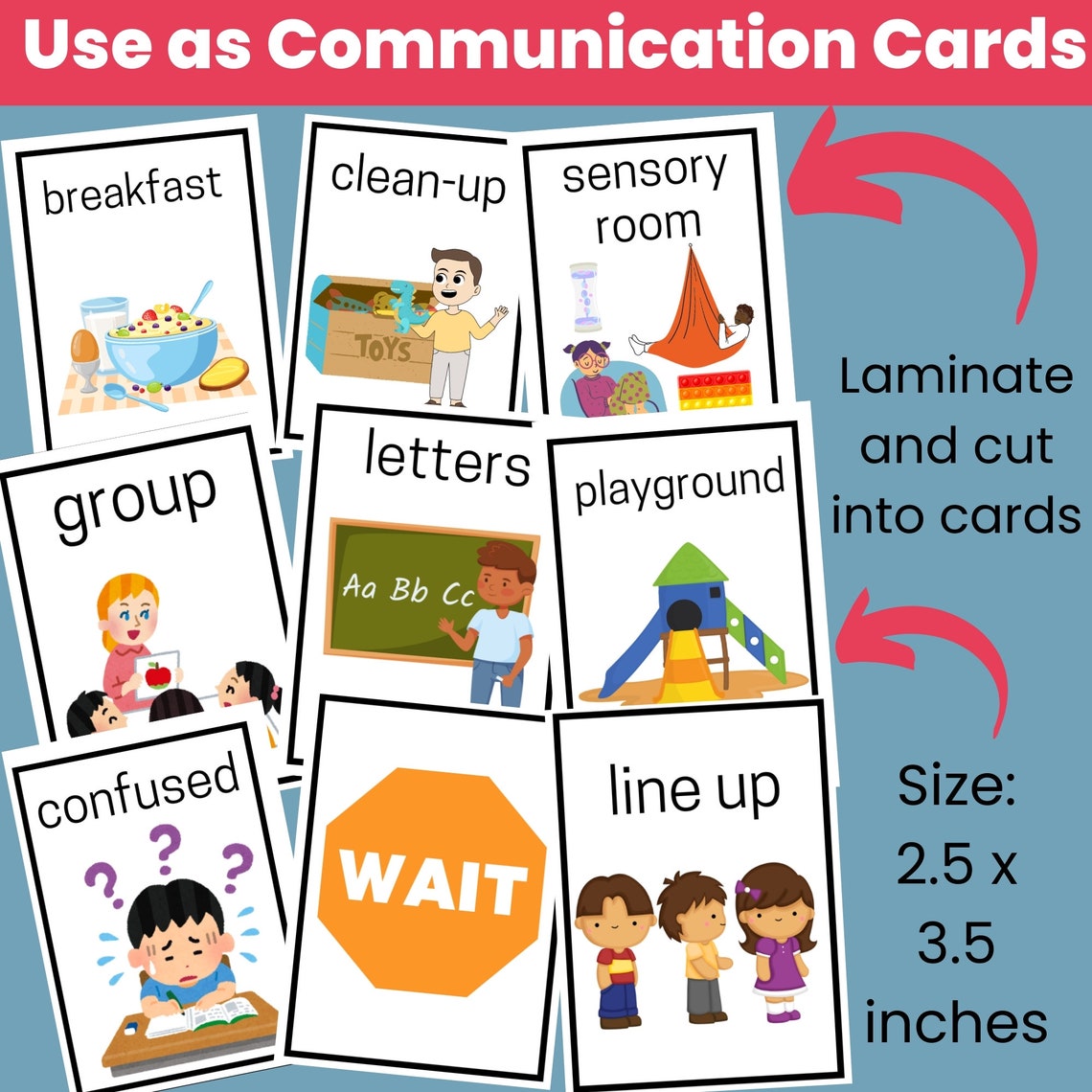 School Printable Pecs Communication Cards, Autism Communication ...