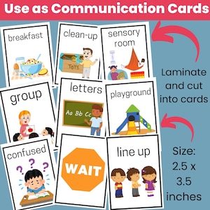 School Printable Pecs Communication Cards, Autism Communication ...