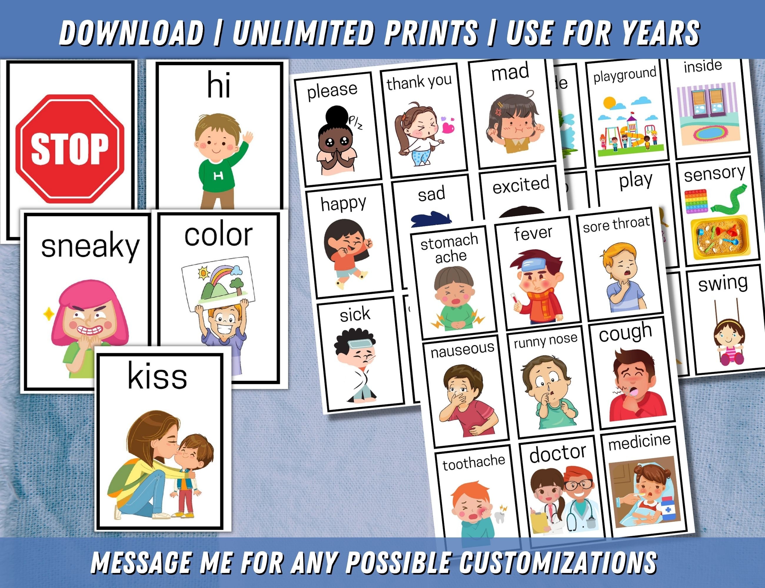 Printable Pecs Communication Cards Autism Communication - Etsy UK