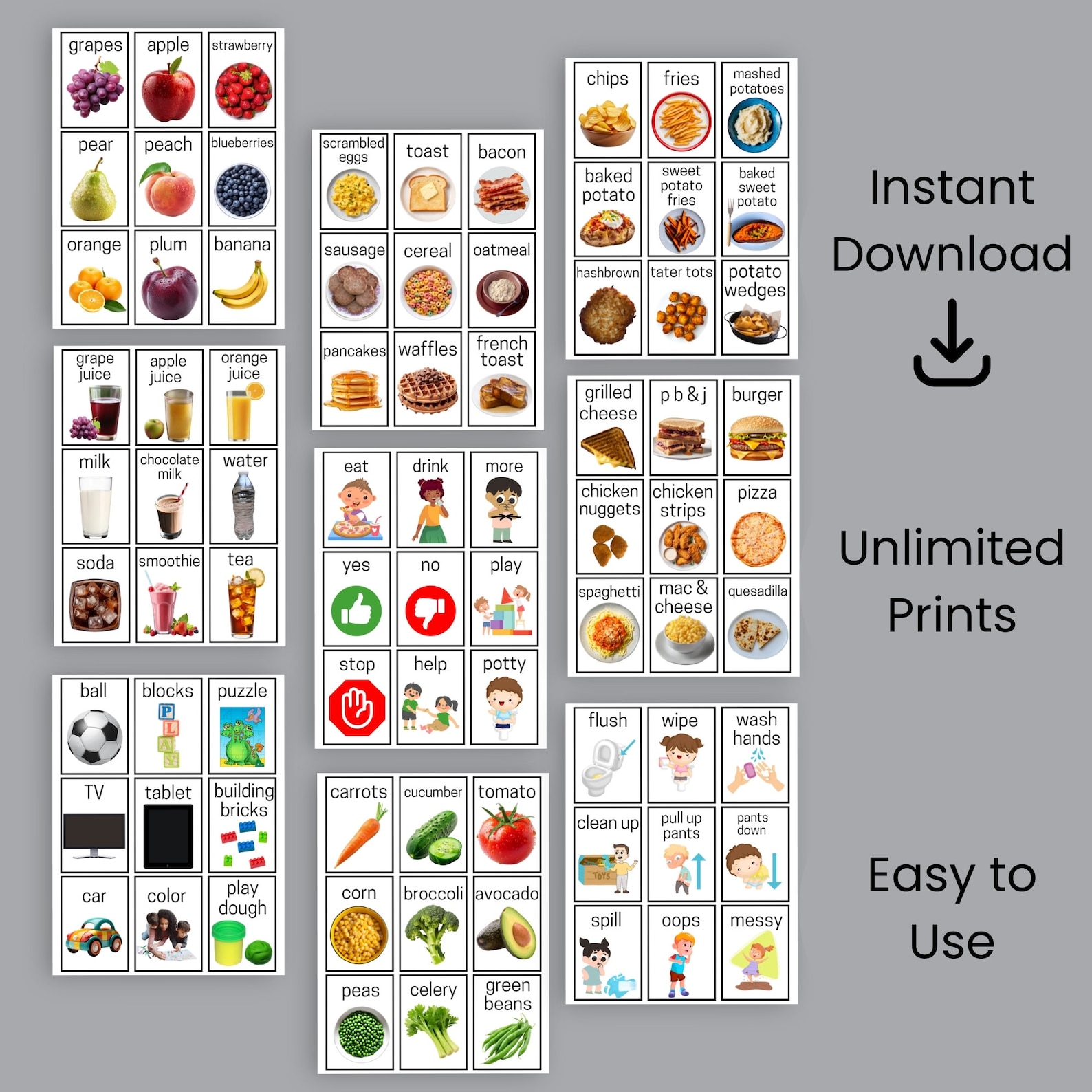 Printable Pecs Communication Cards, Autism Communication, Communication ...