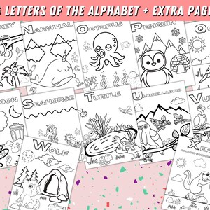 Printable Kids Coloring Pages, ABC Coloring, Animal Alphabet, Coloring ...