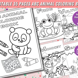 Printable Kids Coloring Pages, ABC Coloring, Animal Alphabet, Coloring ...