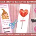 Printable Cute Otter Valentine Bookmark, Kids Valentine, Classroom ...
