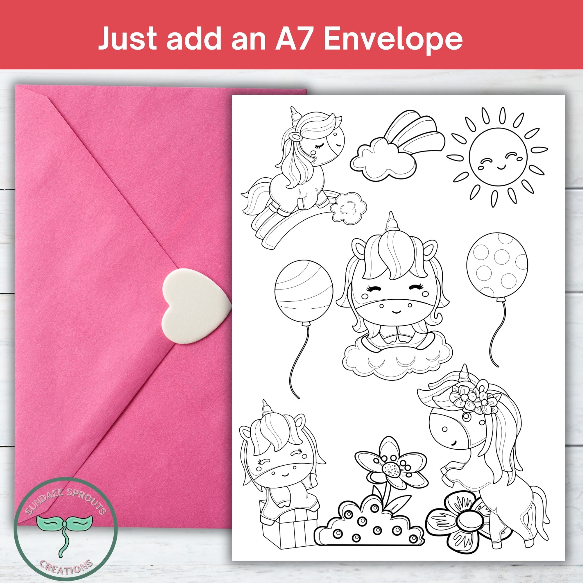 Unicorn Coloring Birthday Card Printable, Birthday Coloring Page ...