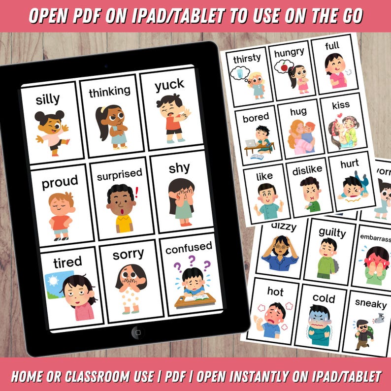 Printable Emotions Pecs Communication Cards, Autism Communication ...