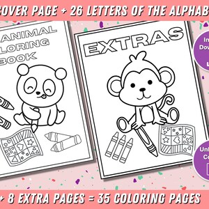 Printable Kids Coloring Pages, ABC Coloring, Animal Alphabet, Coloring ...