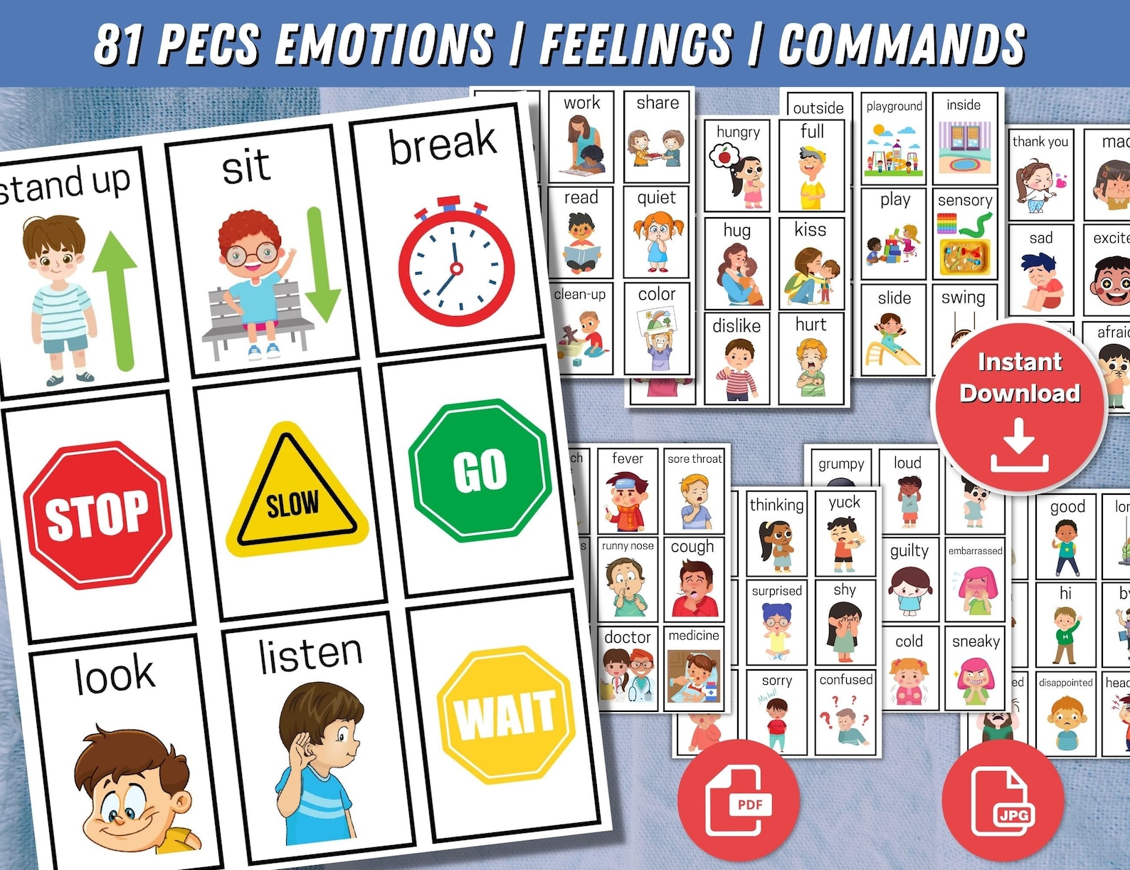 Printable Pecs Communication Cards, Autism Communication, Communication ... Printable Pecs Communication Cards, Autism Communication, Communication ...