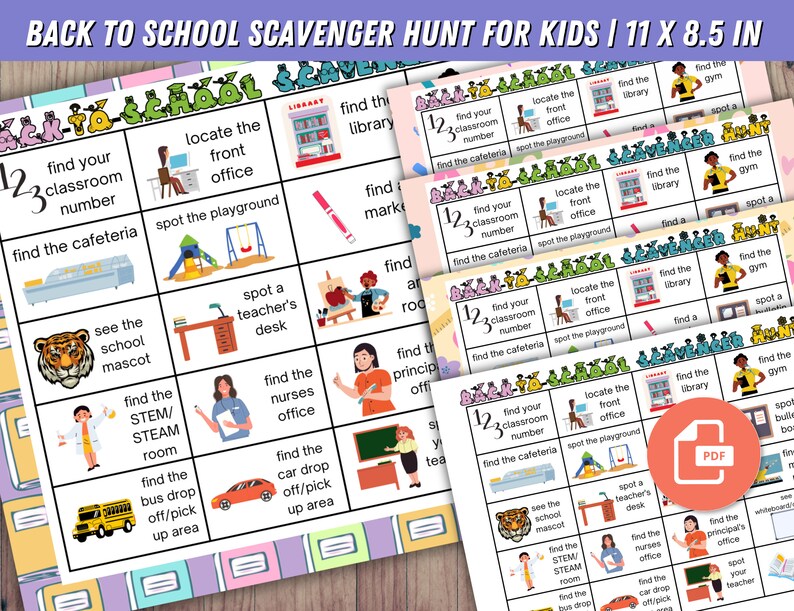 Back to School Scavenger Hunt for Kids | Classroom Activities | Teacher ...