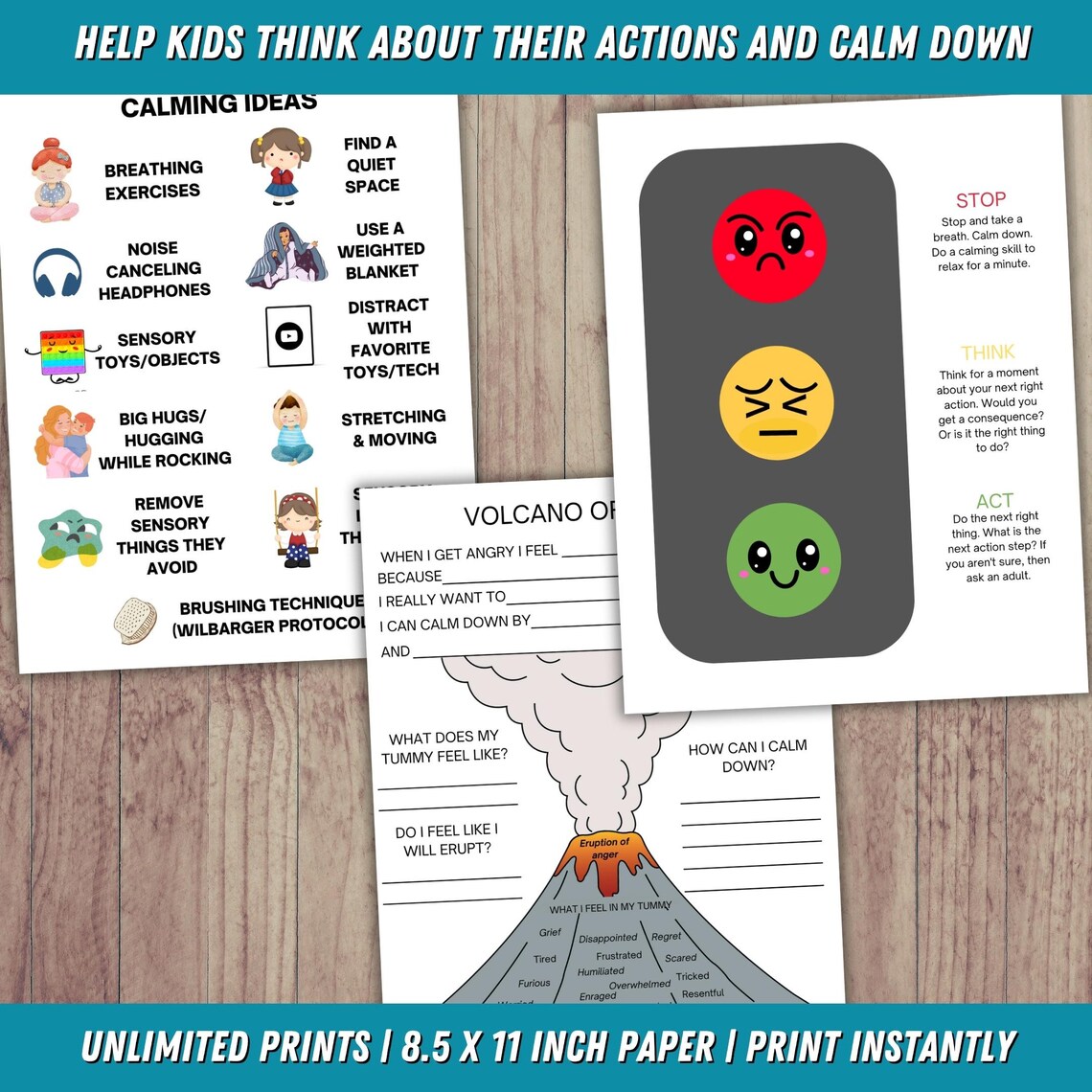 Feelings and Emotions Thermometer Communication Cards Printable Autism ...