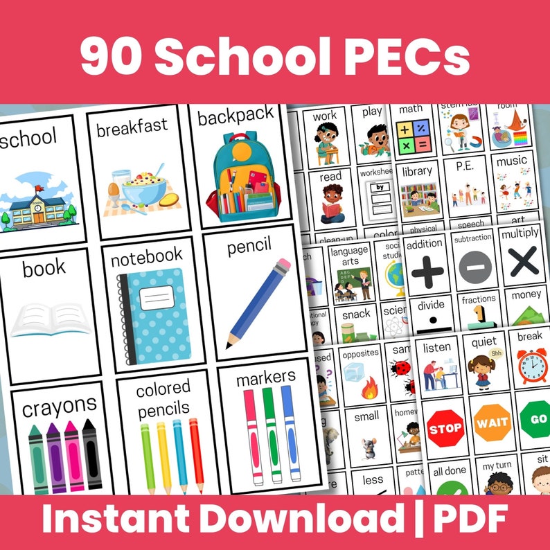 School Printable Pecs Communication Cards, Autism Communication ...