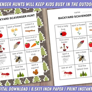 Outdoor Scavenger Hunt for Kids | Outdoor Games for Families | Backyard ...