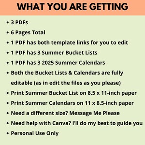 Editable Family Summer Bucket List Printable for Kids, Bucket List ...