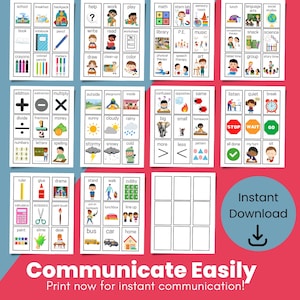School Printable Pecs Communication Cards, Autism Communication ...