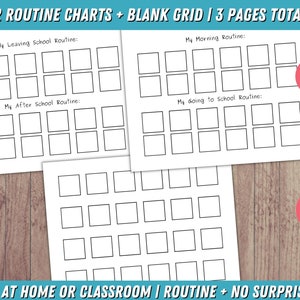 Printable Daily Routine Chart Visual Pecs Schedule, Morning Routine ...