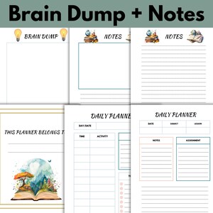 Watercolor Academic Planner Printable, Student Planner Printable ...