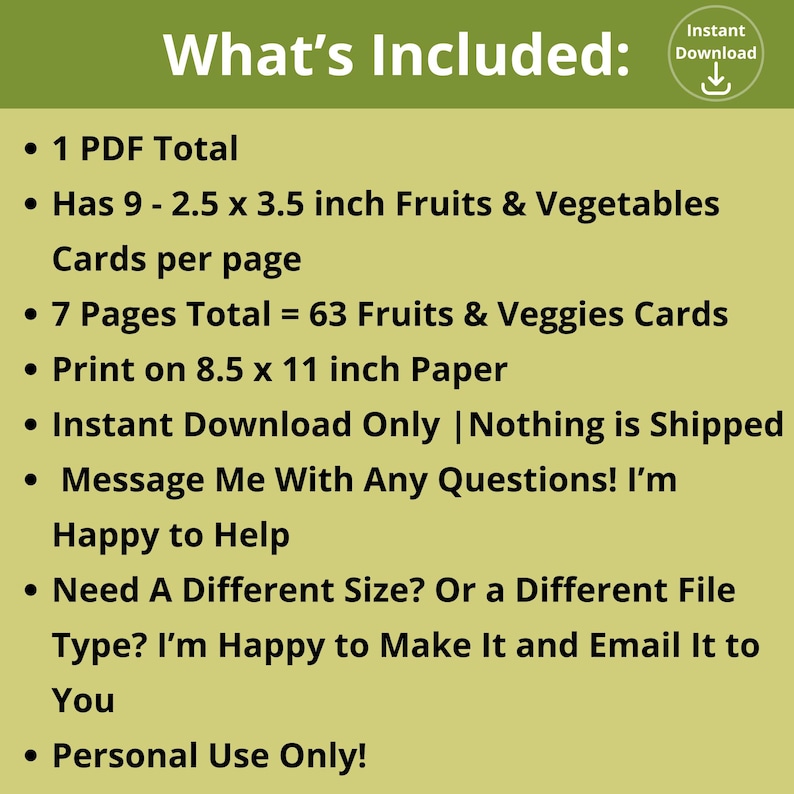 Fruits and Vegetables Kids Flashcards Printable Pecs Communication ...