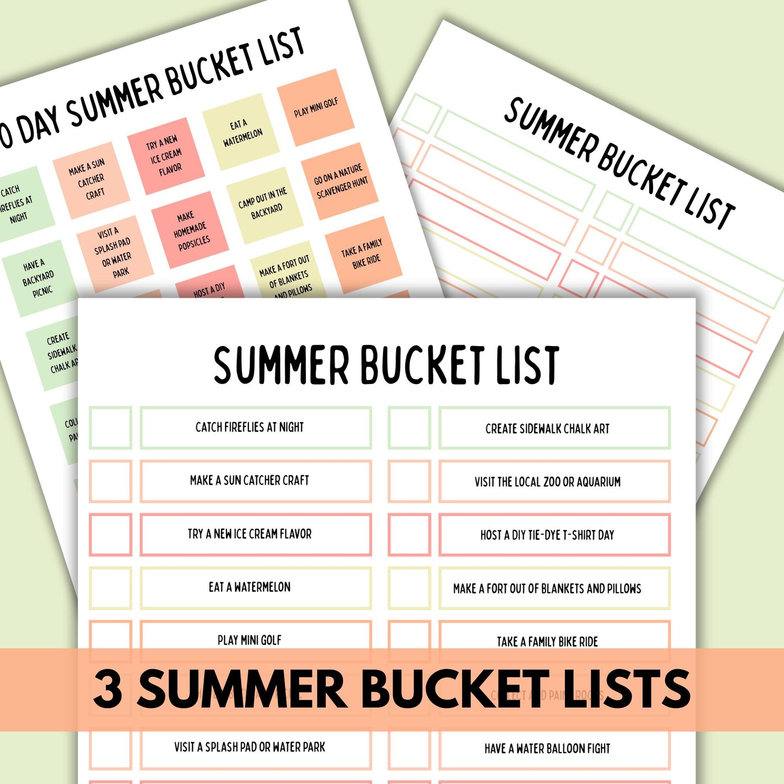 Editable Family Summer Bucket List Printable for Kids, Bucket List ...