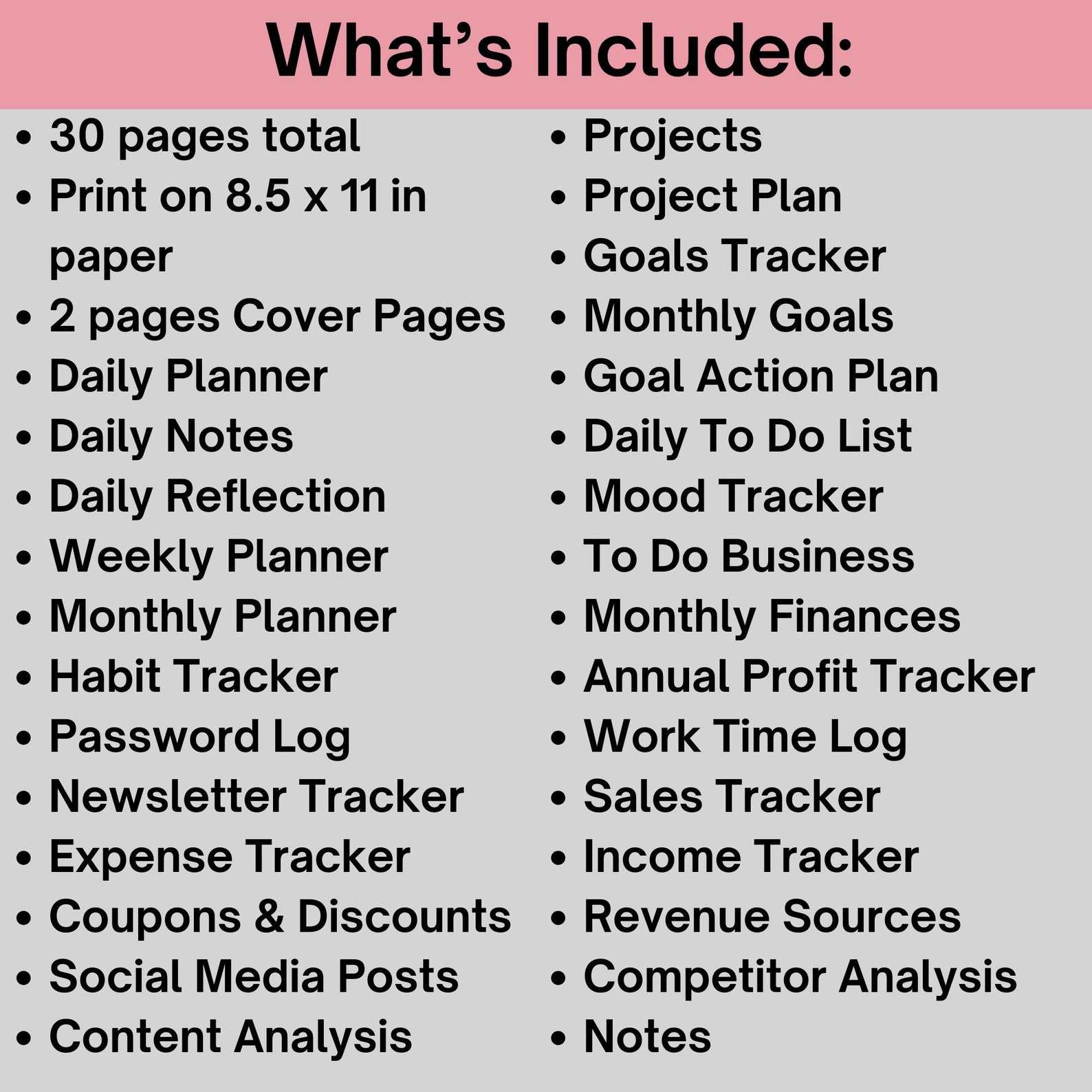 Boss Girl Planner Printable, Sheeo Business Planner, Small Business ...