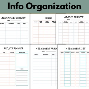 Watercolor Academic Planner Printable, Student Planner Printable ...