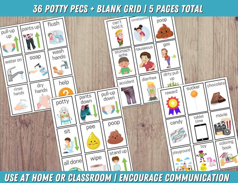 Printable Pecs Communication Cards Autism Communication Etsy