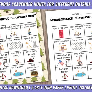 Outdoor Scavenger Hunt for Kids | Outdoor Games for Families | Backyard ...