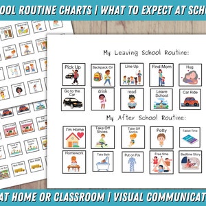 Printable Daily Routine Chart Visual Pecs Schedule, Morning Routine ...