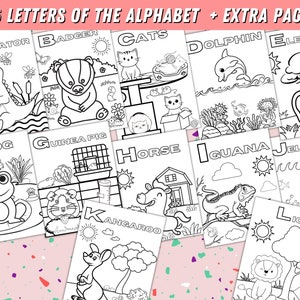 Printable Kids Coloring Pages, ABC Coloring, Animal Alphabet, Coloring ...