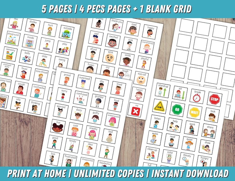 Printable Pecs Communication Cards Communication Cards Etsy