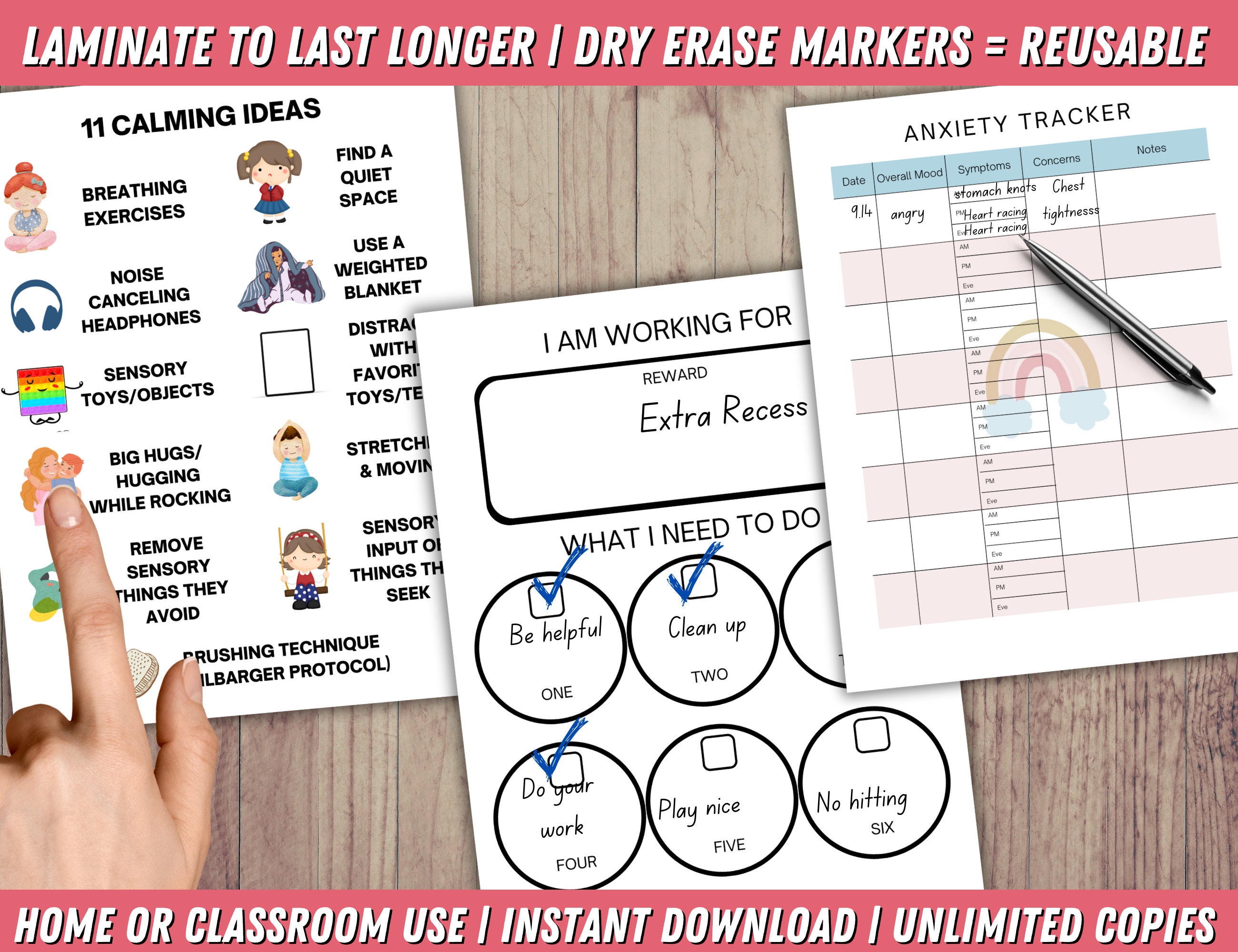 Boho Behavior Communication Printable, Documentation and Progress ...