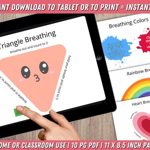 Calming Breathing Exercises for Calm Down Corner, Emotions Printable ...