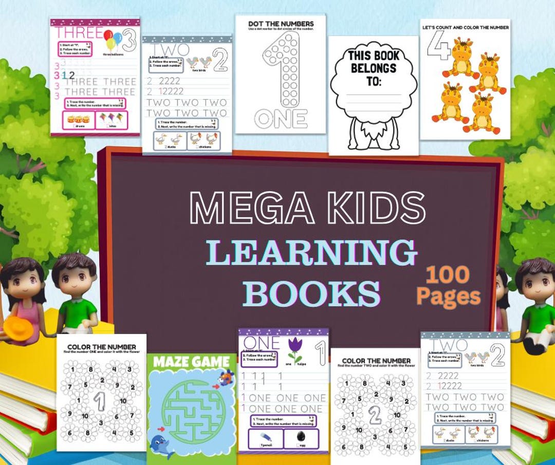 Mega Kids Learning Book | All-in-one Educational Activity Book for ...