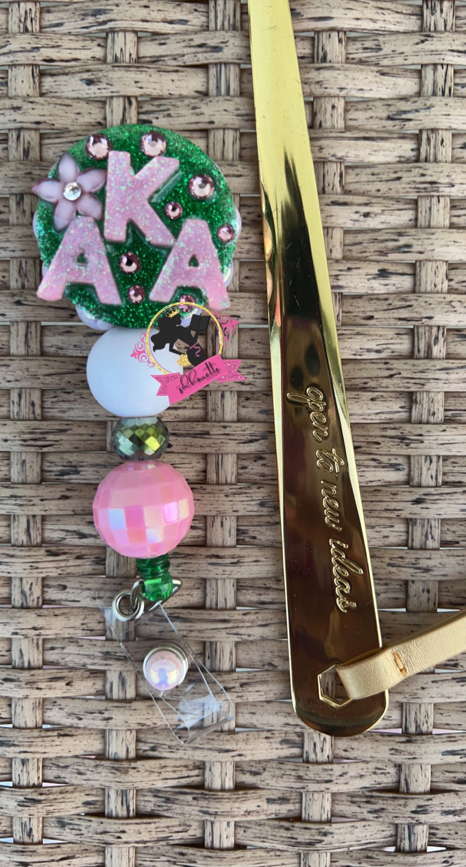 AKA Badge Reel #3, Alpha Kappa Alpha, AKA Nurse, Sorority Gift, Pink ...