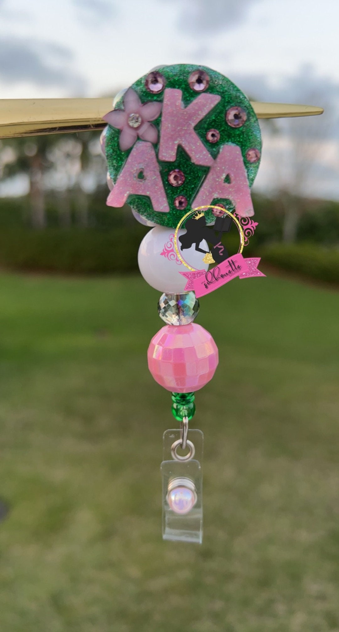 AKA Badge Reel #3, Alpha Kappa Alpha, AKA Nurse, Sorority Gift, Pink ...
