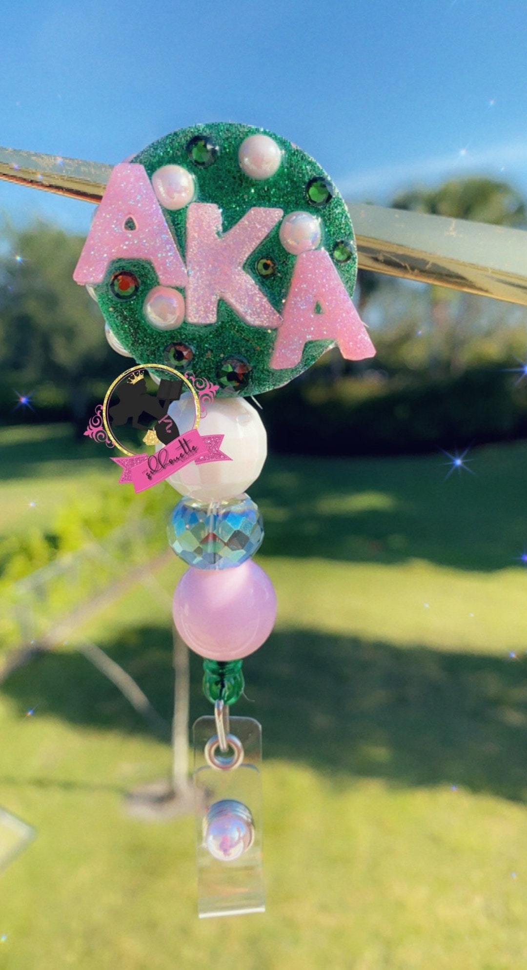 AKA Badge Reel #7, Alpha Kappa Alpha, AKA Nurse, Sorority Gift, Pink ...