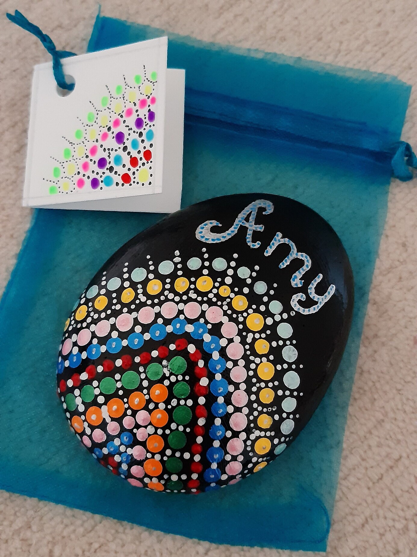 Name Stone. Hand Painted Pebbles. Painted Rock Art. Child's Name. Gift ...