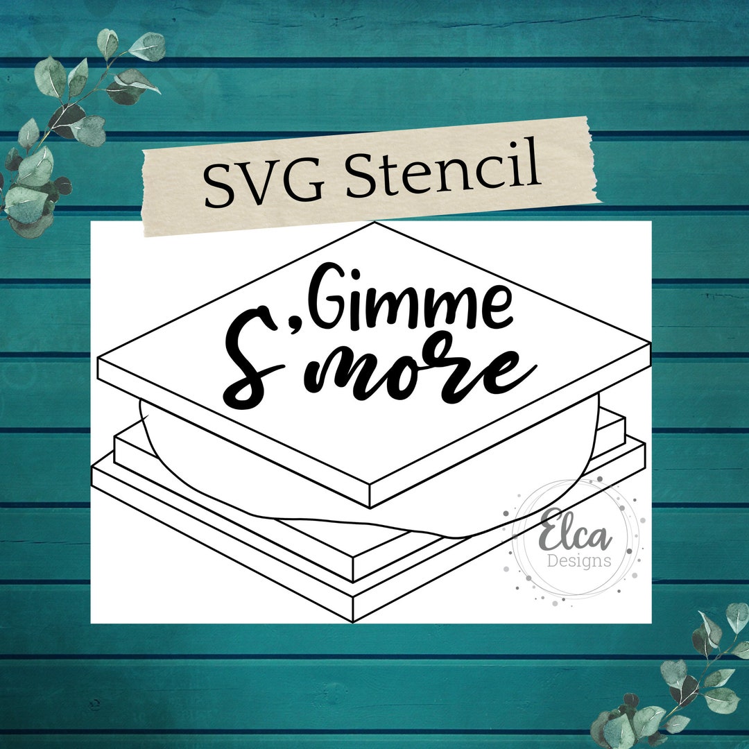 Smores Door Hanger SVG Tracer Template Line Drawing - Etsy