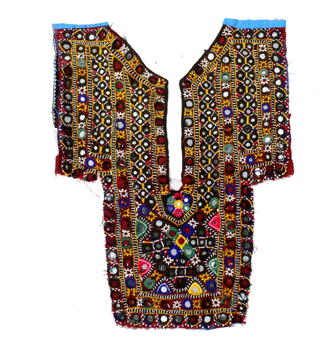 Vintage Kuchi Banjara Neck Yoke patch Traditional Embroidery Applique ...