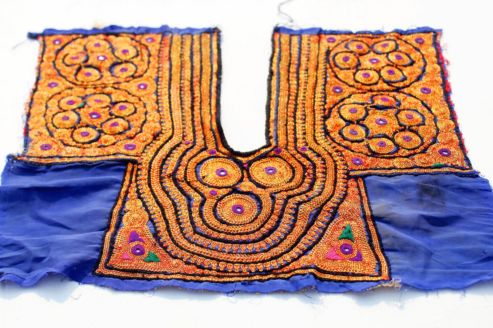 Vintage Boho Banjara Embroidered Neck Yoke,banjara Embroidery Collar ...