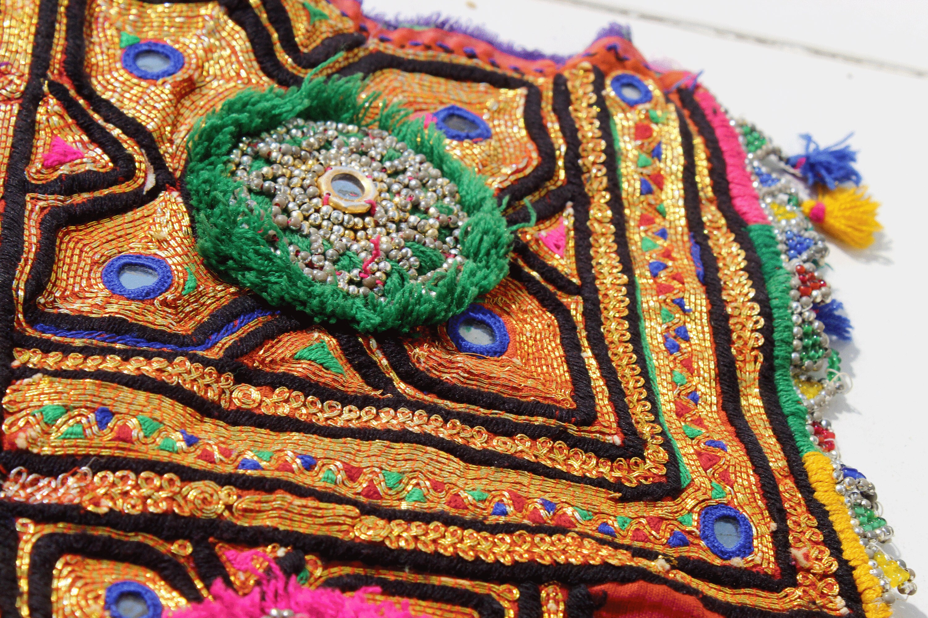 Vintage Boho Banjara Embroidered Neck Yoke,banjara Embroidery Collar ...